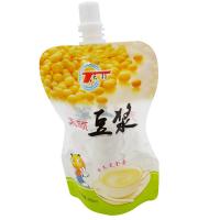 China 250ml Soy Milk Doypack Stand Up Pouch with Nozzle - 10 Color Printing, PET/PE Material, SGS Certified for sale