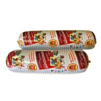 China Big Size Logo Printed Soft Temper Disposable Sausage Casings for Custom Branding for sale