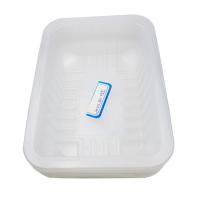 China Rectangle PP PET Fresh Meat Tray 140x200x70mm with Heat Sealing High Barrier for Refrigeration and Frozen Storage for sale