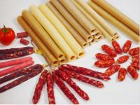China 15mm FDA ISO Certified Edible Collagen Sausage Casings for Smoked Sausages - 15-30mm Caliber Range for sale