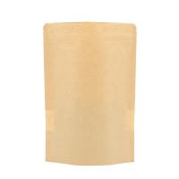 China Custom Stand Up Kraft Resealable Bags with Window - 50-140um Thickness, 100-1200mm Width Range for sale