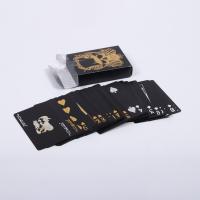China Black PVC Plastic Poker Cards Hot Gold And Silver Stamped for sale