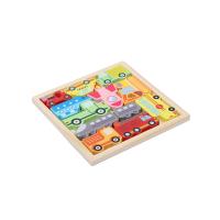 China Educational 3D Wooden Custom Printed Puzzles Creative Animal Theme for sale