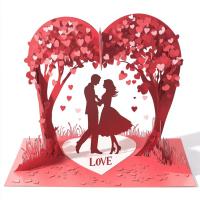 China Various Themes Paper Artistic Valentine's Day Couples Greeting Cards Made of Paper for sale