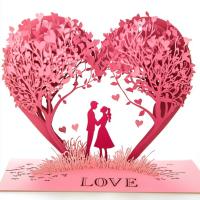 China Various Themes Paper Artistic Valentine's Day Couples Greeting Cards Made of Paper for sale