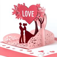 China Various Themes Paper Artistic Valentine's Day Couples Greeting Cards Made of Paper for sale