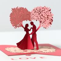 China Various Themes Paper Artistic Valentine's Day Couples Greeting Cards Made of Paper for sale