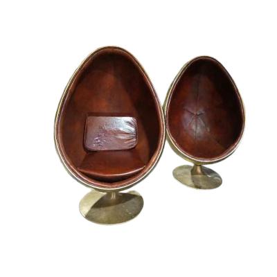 China Nordic mid century leather living room furniture lounge sofa ball chair Aviator Aluminium Pod Chair for sale