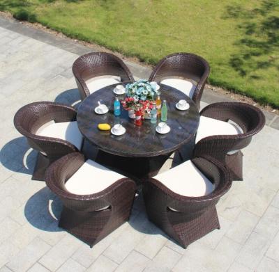 China All weather Outdoor Garden Patio chair and table Aluminium PE Rattan chairs For Hotel for sale