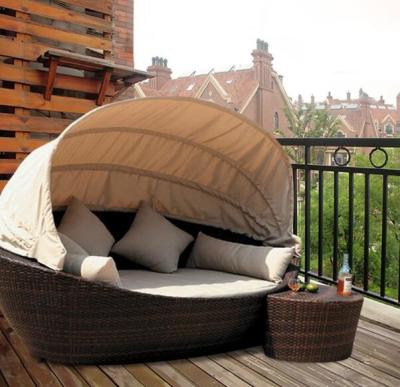 China Leisure Aluminium PE Rattan Lounge chairs Outdoor Garden patio Sofa Sun bed for sale