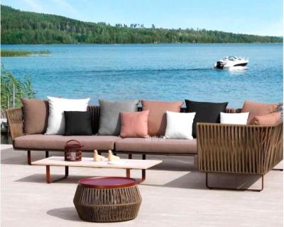 China PE Rattan wicker patio Backyard Sofa sets Leisure Aluminium Outdoor Garden sofa furniture for sale