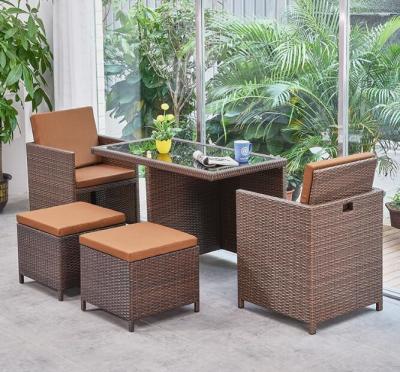 China Leisure Modern PE Rattan Chair and table sets Aluminium Outdoor Garden wicker Chair for sale