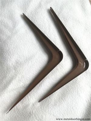 China Manufacturer Wholesale  90 Degree Brown  Steel Metal L Angle Mounting Bracket Corner Bracket for sale