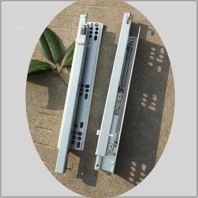 China Galvanized  full extension single extension undermount  mental soft closing  drawer silde for cabinet furniture fitting for sale