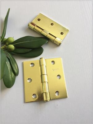China Bright Surface Polish 4 Inch Solid Metal Door Hinges Brass Plated With Long Time for sale