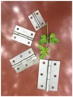 China Nickel Plated Metal Door Hinges Easy Installation Unpolished With Screw Holes for sale