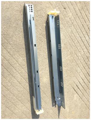China Three -Fold Undermount Soft Close Drawer Slides Noise Silence Mounting  Triple Extension for sale
