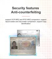 China 24 Bit Colour Depth OCR Passport Scanner for Airport/Hotel/ID Verification Devices for sale