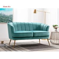 China Hotel Teal Green Velvet Tufted Couch Loveseat Sofas Lazy Lounger 2 Seater for sale