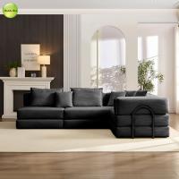China Multifunction Space-Optimized Striped Fabric Compressed Sofa Bed For Living Room Free Combination Furniture for sale