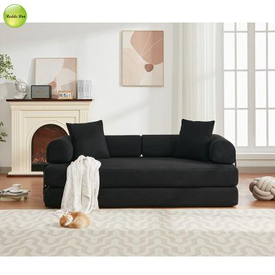China Multiple Combinations Striped Fabric Sofa Bed For Living Room Furniture Vacuum Packed Floor Compression Sofa Bed Couch for sale