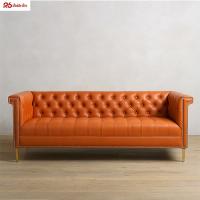 China Luxury Design PU Leather Tufted Back Sofa Sets for Hotel Lobby Use for sale