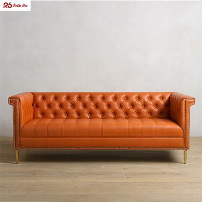 China Luxury Design PU Leather Tufted Back Sofa Sets for Hotel Lobby Use for sale
