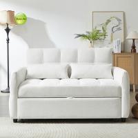 China Modern Chenille Fabric Pull out Sofa Bed With USB Charge Saving-Sapce 2 Seater Sofa For Living Room Furniture for sale