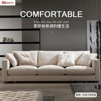 China Detachable Catalina Linen Fabric Sofa 5 Seater 30D Foam Wear Resistant for sale