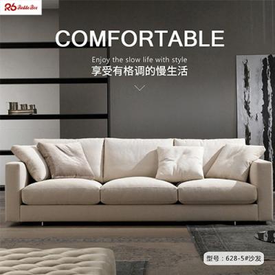 China Detachable Catalina Linen Fabric Sofa 5 Seater 30D Foam Wear Resistant for sale