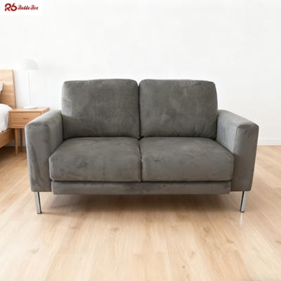 China Minimalist Design Linen Fabric 2 Seater Cushion Sofa Apartment Furniture for sale