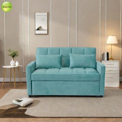 China Modern Velvet Pull Out Sofa Bed Saving-Space Convertible Sleeping Sofa Bed For Living Room Bedroom Furniture for sale