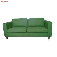 China Linen Slipcovered Sectional Green Upholstered Sofa Wood Frame For Hotel Room for sale