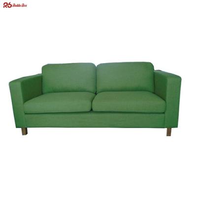 China Linen Slipcovered Sectional Green Upholstered Sofa Wood Frame For Hotel Room for sale