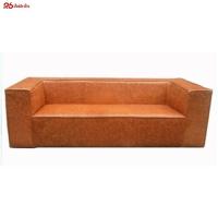 China Cube Sectional Vegan Leather Sofa  Tanning For Living Room for sale