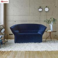 China Wing Back Channeled Curved Leather Sectional Sofa Furniture Waterproof for sale