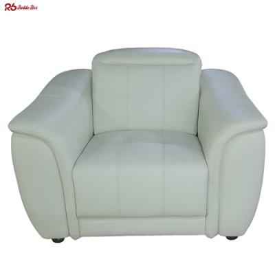 China Cream Nubuck Leather Sofa Furniture Reclining Couch 130kg for sale
