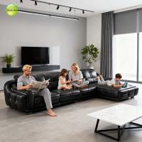 China Versatile Black Modular Sofa: Multi - functional, Premium Build – Smart Choice for Family - Centric Homes for sale
