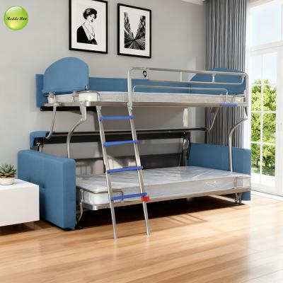 China Hot Sale Living Room Sofa Set Convertible Folding Sofa Bed Stainless Steel Frame Foldable Bunk Bed For Hotel Apartment for sale