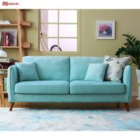 China Blue Charcoal Gray Linen Fabric Sofa Couch Apartment Furniture OEM for sale