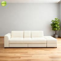 China Minimalist PU Leather Foldable Sofa Bed With Drawer Storage & Cup Holder 3 Seater Living Room Sofa Convertible Sleeping Cum Bed for sale