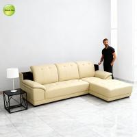 China Cream Leather Sectional: Bold Contrast, Elegant Vibe – A Smart Choice for Contemporary Minimalist Interiors for sale
