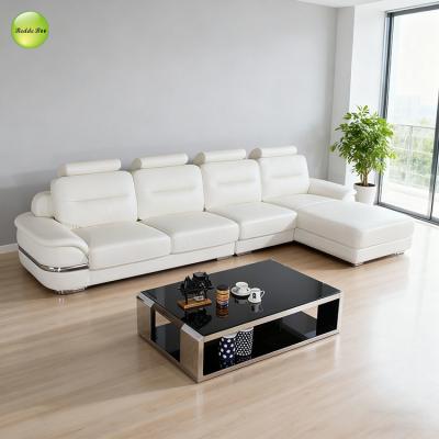 China Modern Leather Lounge: Sleek Silhouette, Metal Detailing – Perfect for Bright, Airy Living Spaces for sale