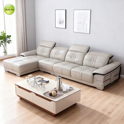China Leather Modular Sofa: Bold Trim, Spacious Layout – Transform Home into a Stylish Relaxation Hub for sale
