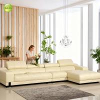 China Cream Leather Sectional: Minimalist Chic & Cloud - Like Comfort – Redefine Your Modern Living Aesthetic for sale
