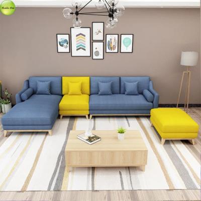 China Two - Tone Fabric Corner Sofa: Playful Design, Plush Comfort – Perfect for Art - Driven, Color - Accent Living Spaces for sale