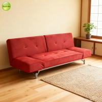 China Breathable Velvet Ottoman Folding Sofa Bed Furniture 2 Seater Custom for sale