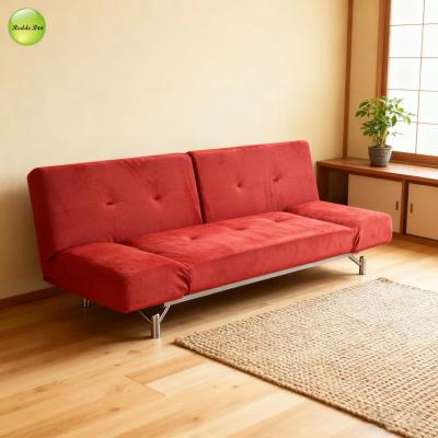 China Breathable Velvet Ottoman Folding Sofa Bed Furniture 2 Seater Custom for sale