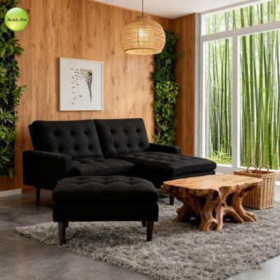 China Convertible Upholstered Memory Foam Sleeper Sofa Bed Ottoman Sleeper Breathable for sale