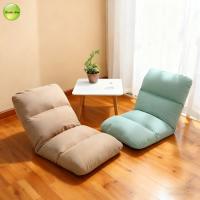 China Lounge Fluffy Linen Fabric Single Lazy Sofa Couch Convertible Sleeping bed for sale